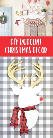 DIY Rudolph Christmas Decor - The Happy Scraps