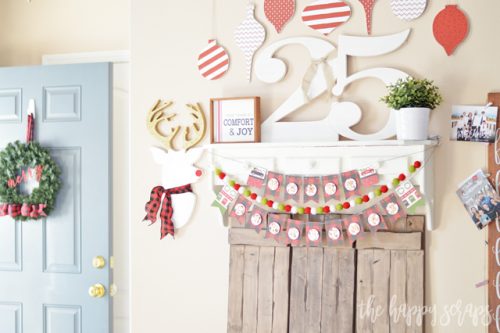 DIY Rudolph Christmas Decor - The Happy Scraps