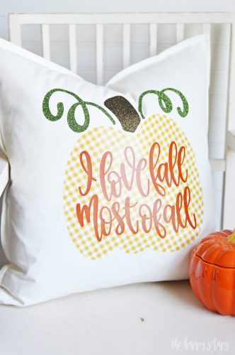Simple Fall Throw Pillow - The Happy Scraps