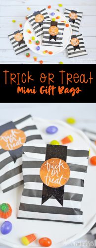 Trick or Treat Mini Gift Bags - The Happy Scraps