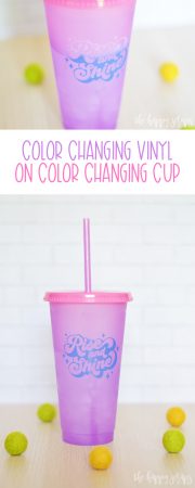 Color Changing Vinyl on Color Changing Cup - The Happy Scraps