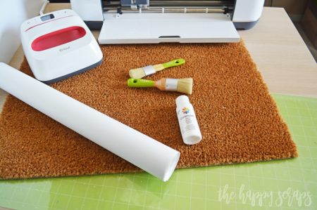 DIY Hello Fall Front Porch Rug - The Happy Scraps